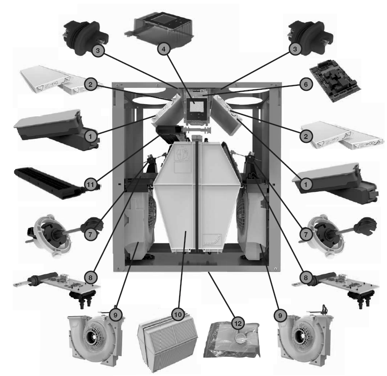 ComfoAir Q - Ersatzteilliste – Zehnder Group Deutschland GmbH